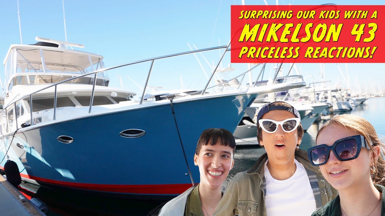Surprising Our Kids with a Mikelson 43 Boat! Priceless Reactions - YouTube