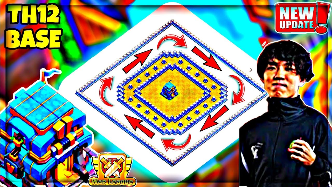 New War Base Th12 2024 | Unbeatable Th12 War/Hybrid Base Link |Th12 ...