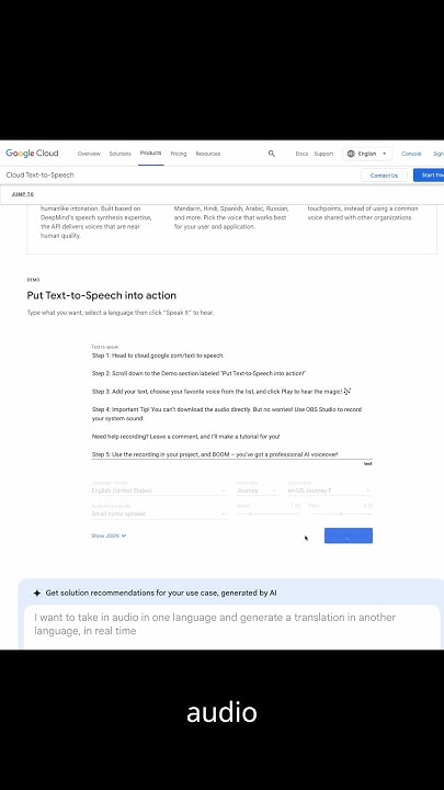 🚀 5 Easy Steps to Create FREE Professional Voice Overs with Google Cloud Text-to-Speech! - YouTube