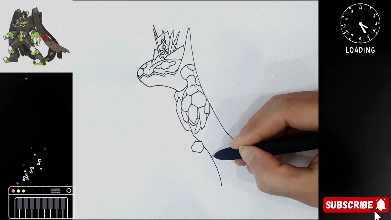 How to draw POKEMON Zygarde step by step - YouTube