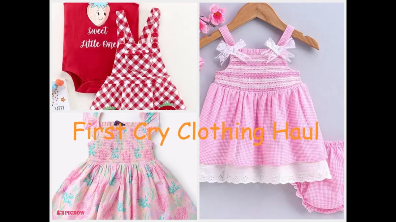 First Cry Baby Clothing / Shopping Haul | Baby Girl Kids Clothing ...