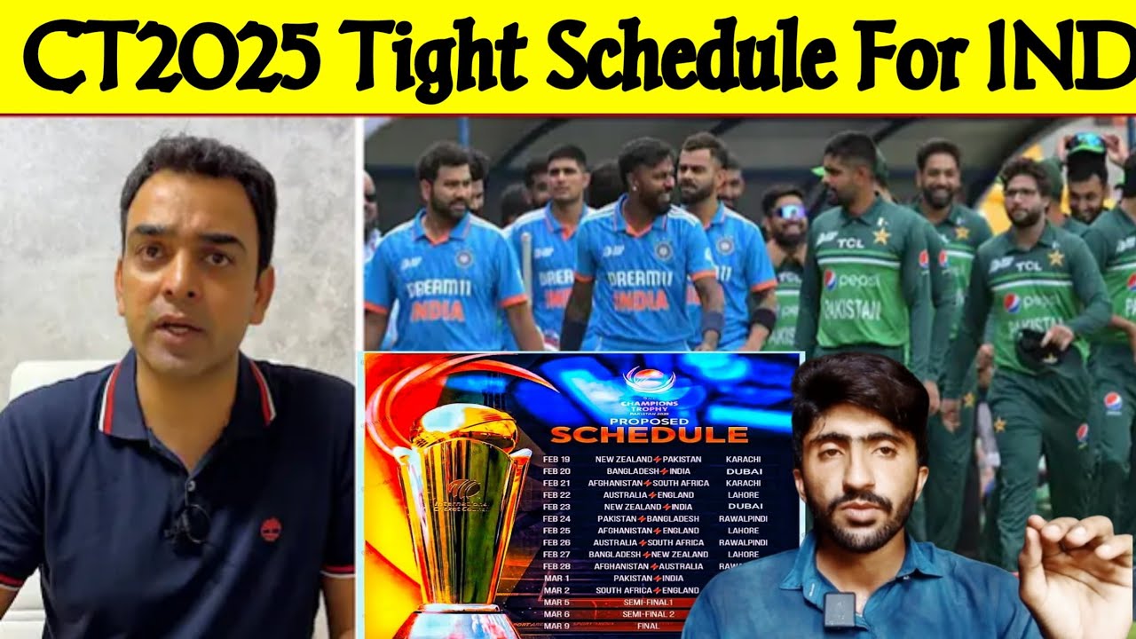 No reserve day for India in champions Trophy CT2025 Schedule - YouTube