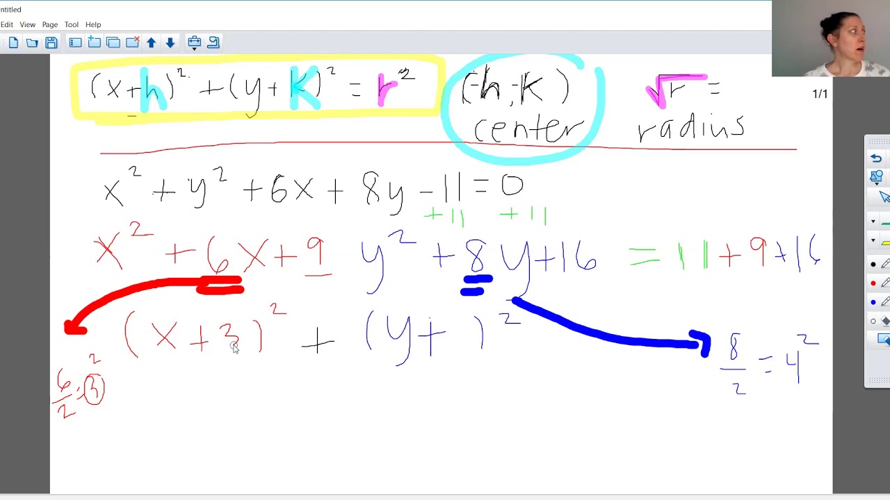 expanded eqn of circles - YouTube