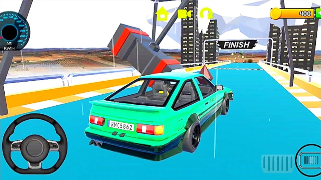 Car Simulator Sky Ramps #1 | New impossible stunt Car Games 2021| Best ...