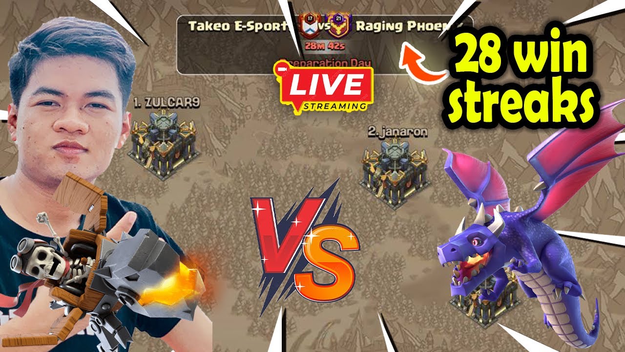 🔴LIVE: OMG 28 Win Streaks l TH17 War Attack Strategy | TH17 Attack Strategy | Clash of Clans ...