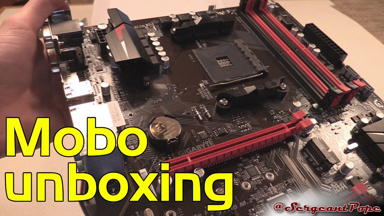 Gigabyte AB350M Gaming3 AM4 microATX motherboard unboxing with NVMe and ...