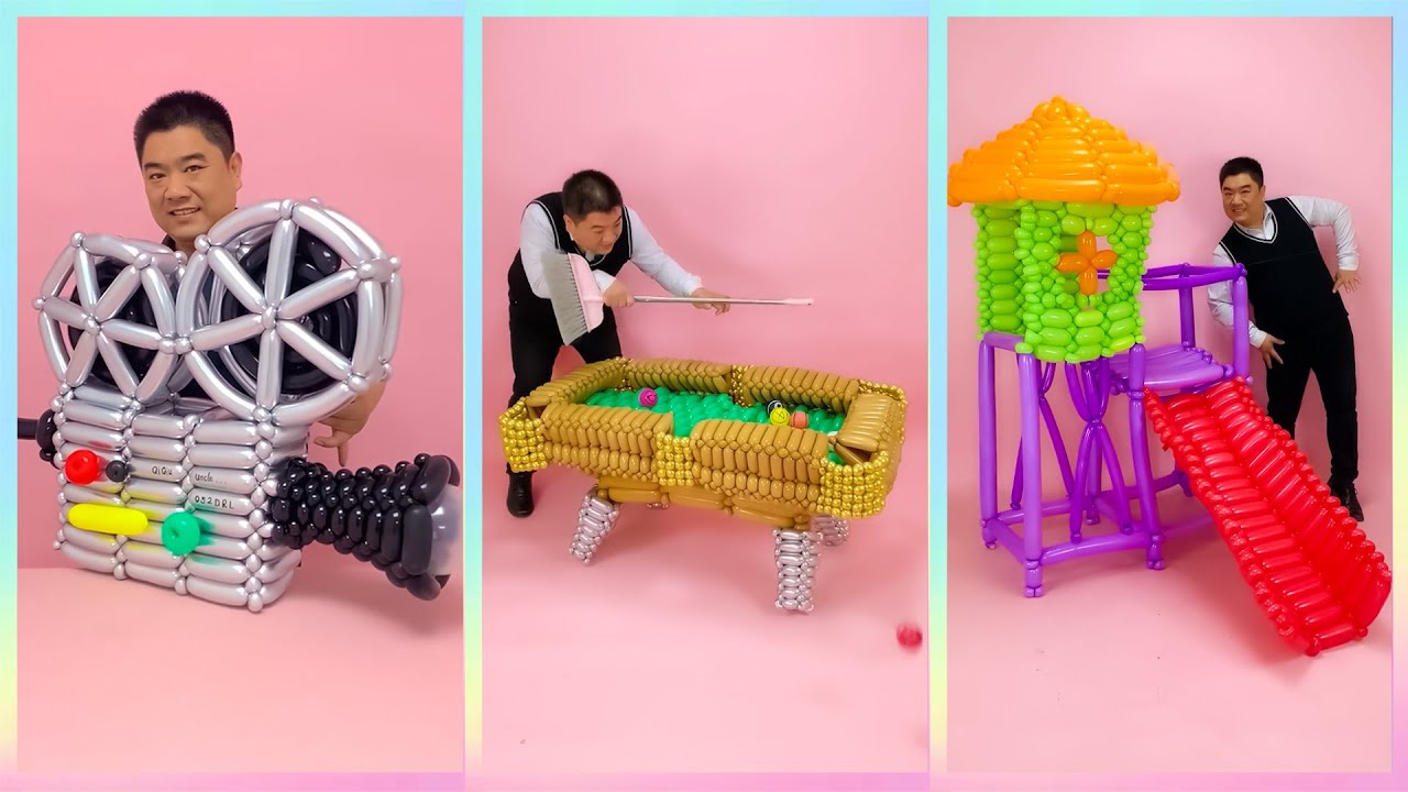 How To Make Everything From Balloons (Camera, Billiards , Childrent ...