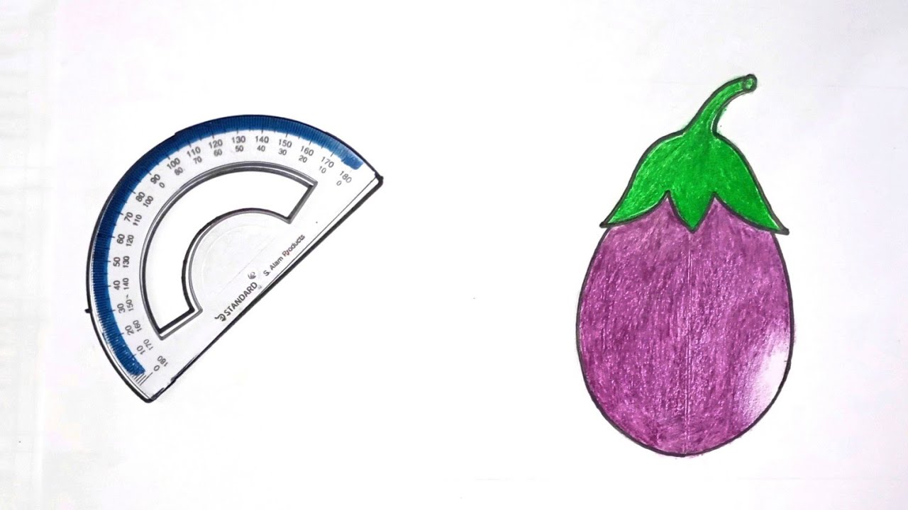 how to draw brinjal easy l begun drawing l brinjal drawing l বেগুন আঁকা ...