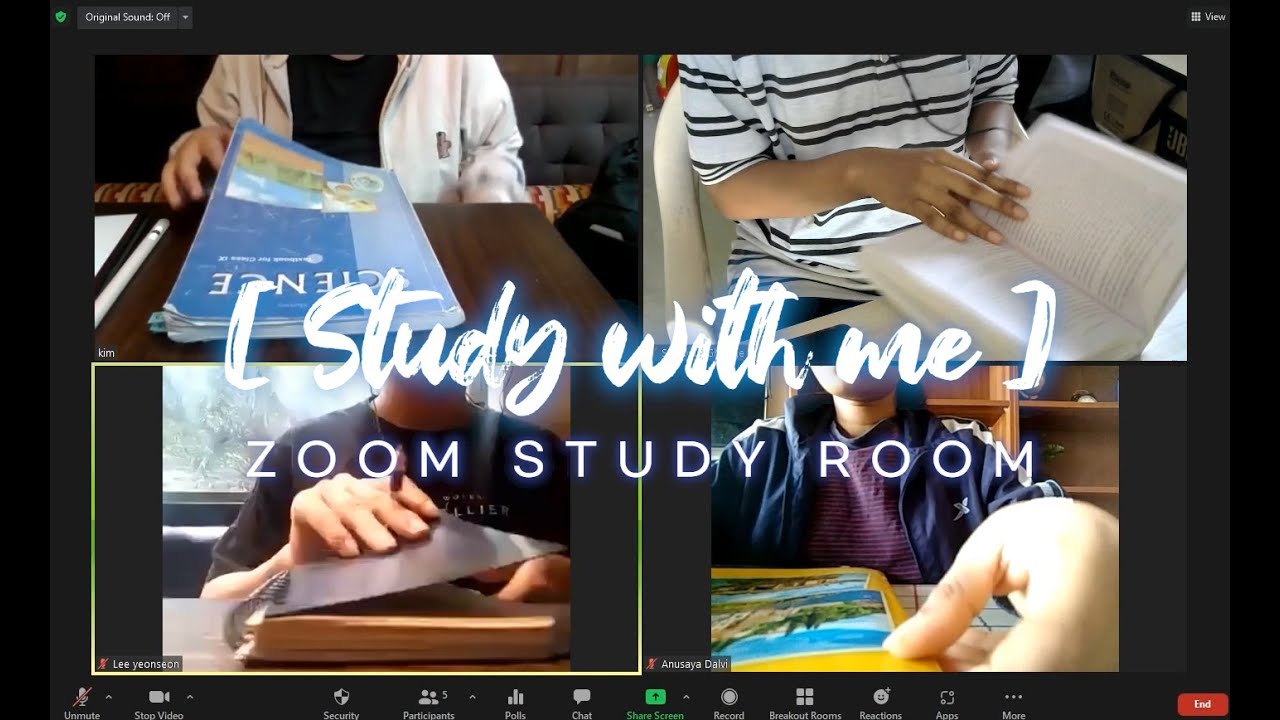 [Study with me] - Zoom Study Room (24-02-2022) / Rain ASMR for 1 hour ...
