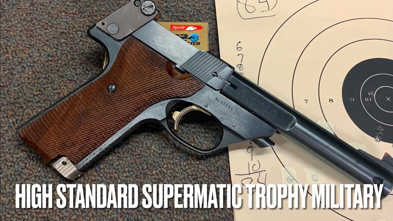 High Standard Supermatic Trophy Military at the range! - YouTube