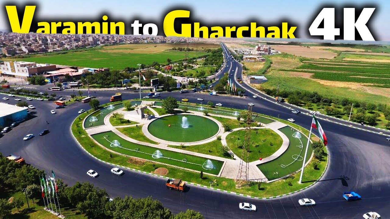 Tehran City 4K, IRAN 2020, Varamin to Gharchak Road, Driving Tour (4K ...