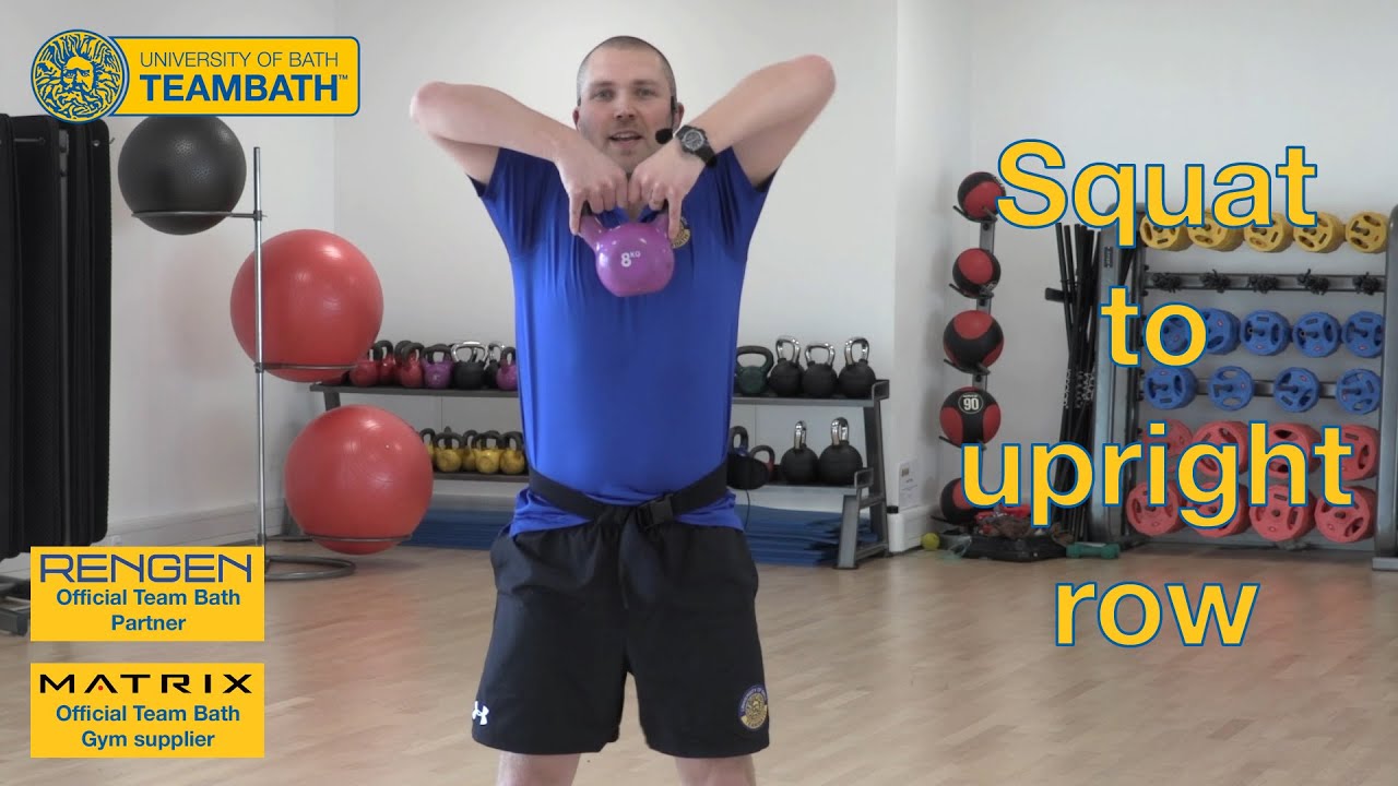 Home workouts - squat to upright row (aka a rip) - YouTube