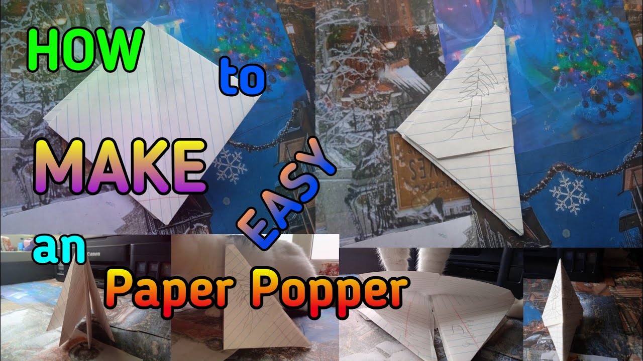 HOW TO MAKE an EASY PAPER POPPER - origami - YouTube