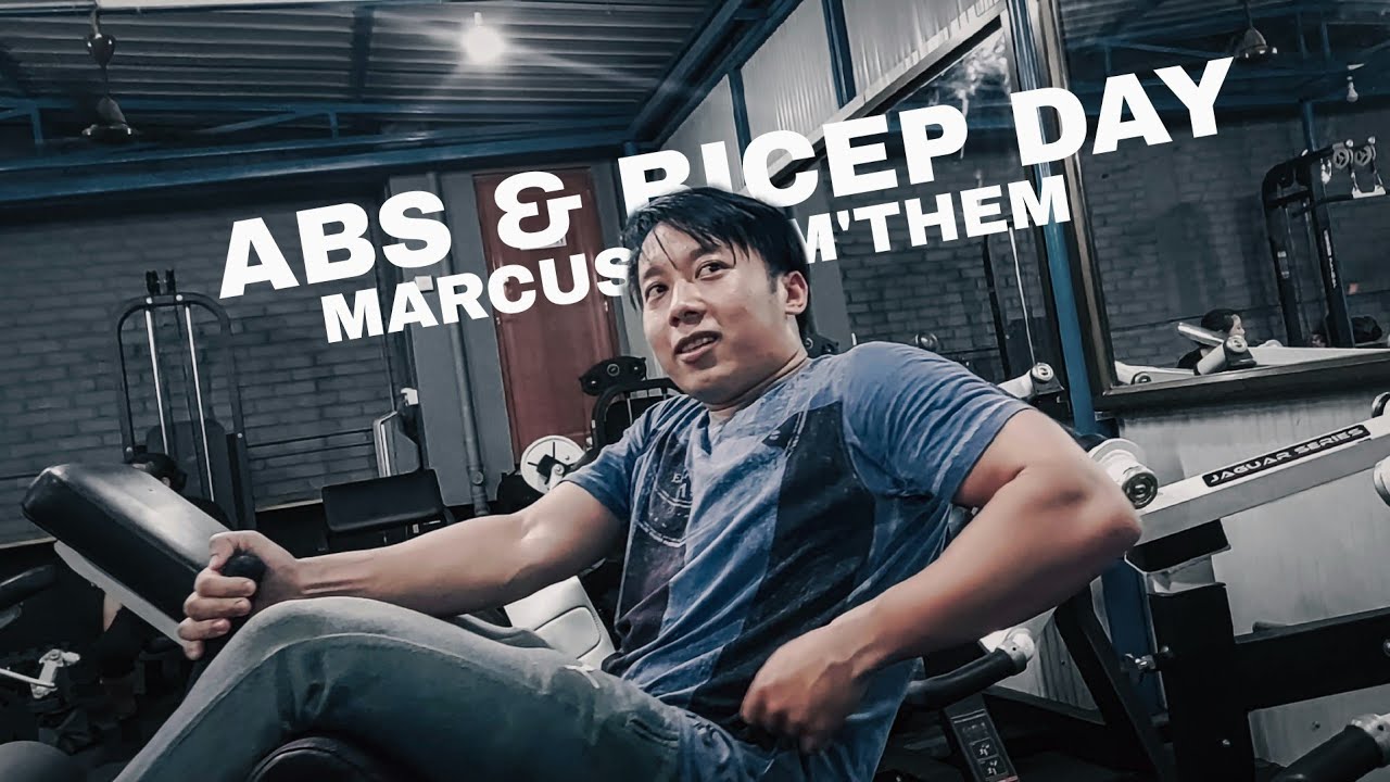 MARCUS M'THEM | ABS & BICEP DAY | WORKOUT VIDEO - YouTube