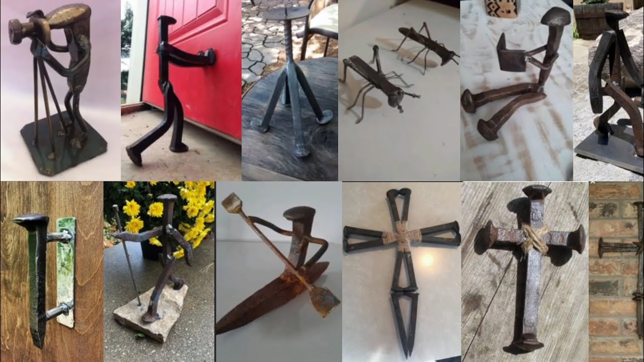 old rustic railroad spike decoration ideas @JDwoodcraftandidea - YouTube