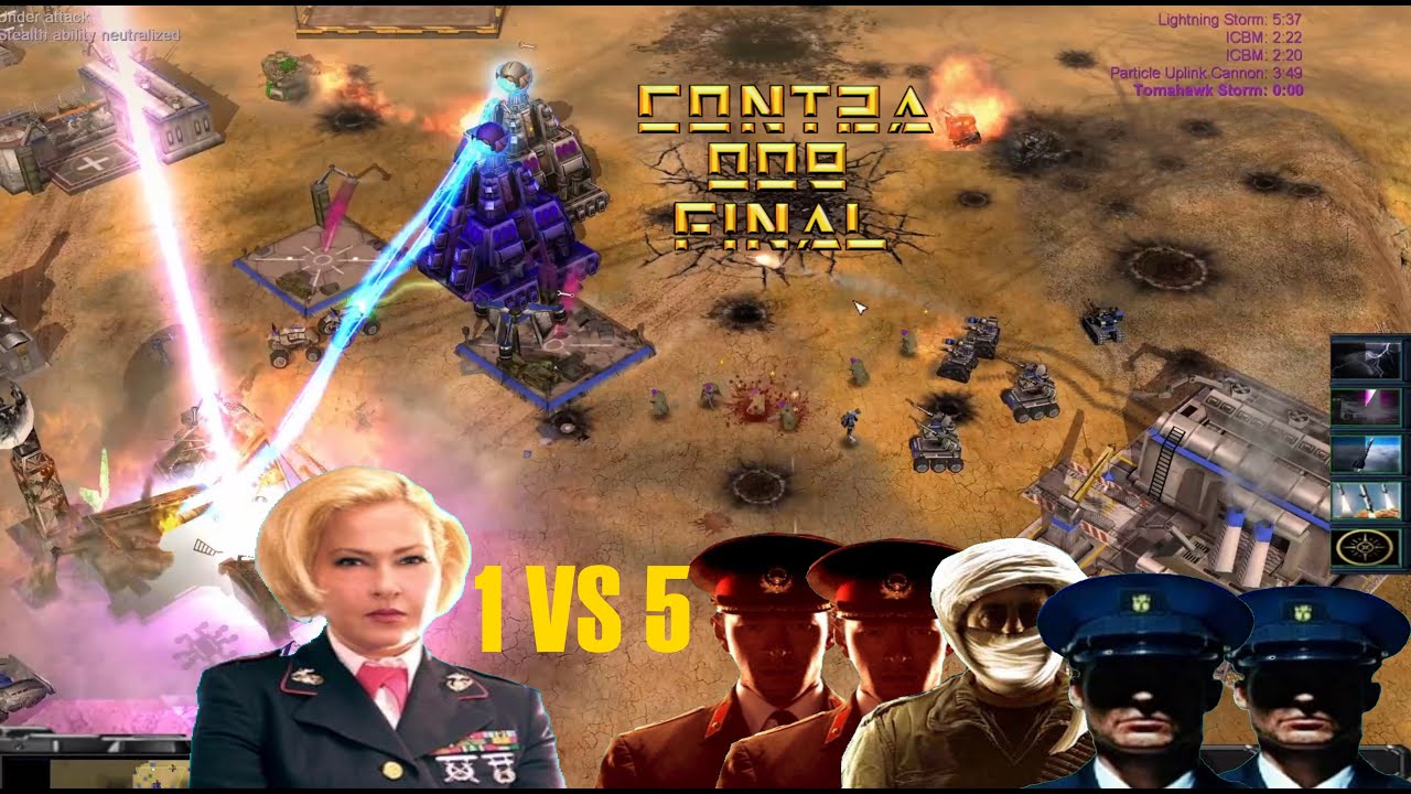 C&C Generals Contra 009 Final 1 VS 5 Insane AI (Methodical elimination) - YouTube