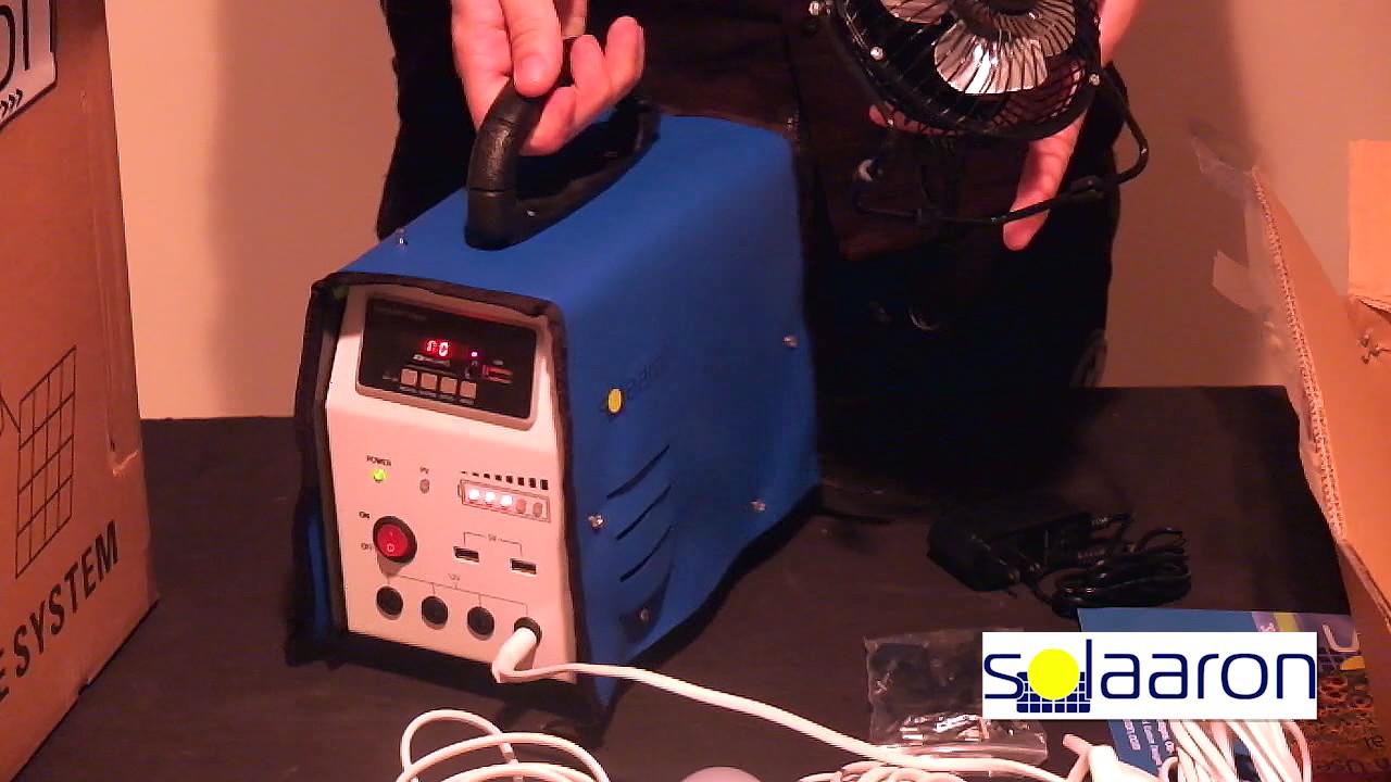 Unboxing of the Solaaron Illuminator Solar Lighting System & Generator ...
