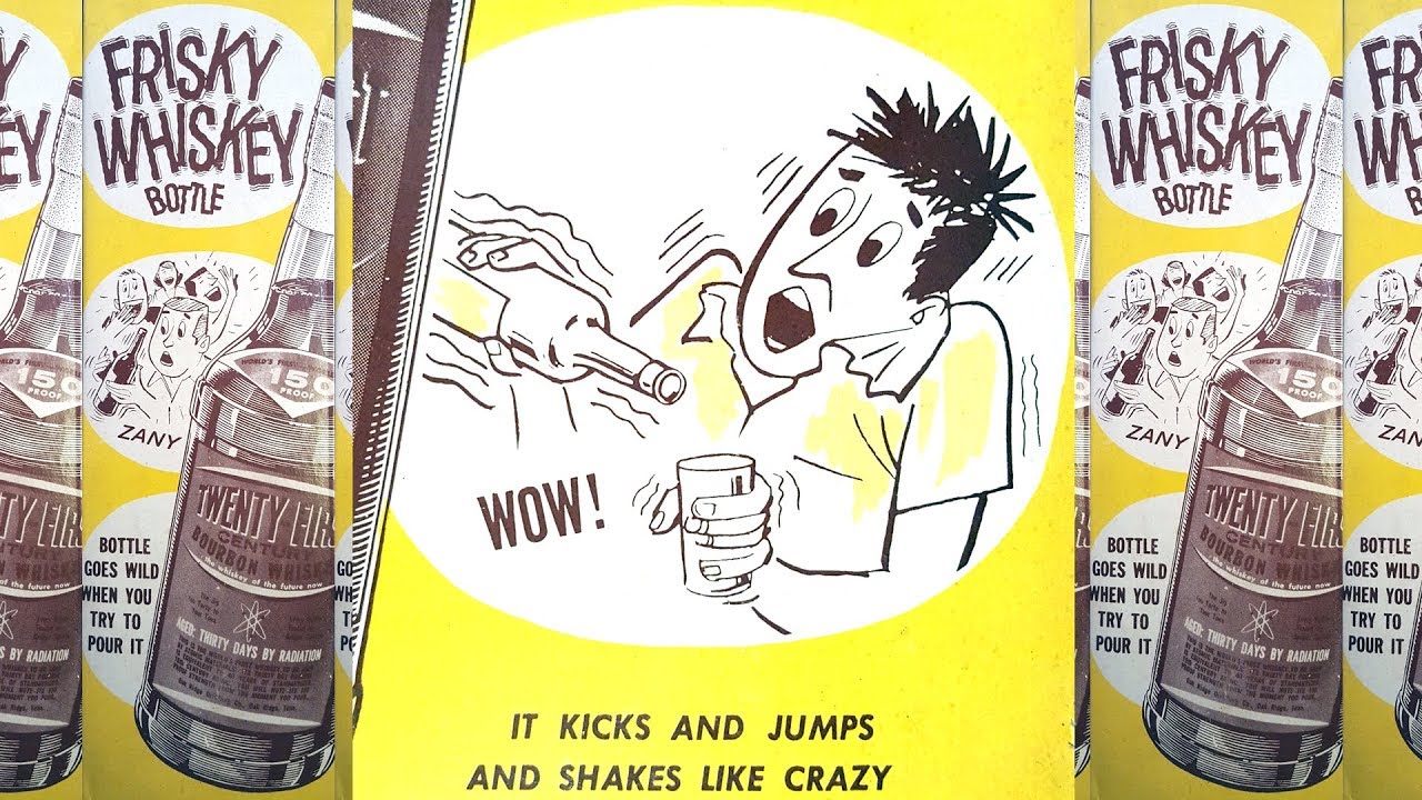 1963 Frisky Whiskey atomic liquor bottle mechanical bar novelty - YouTube