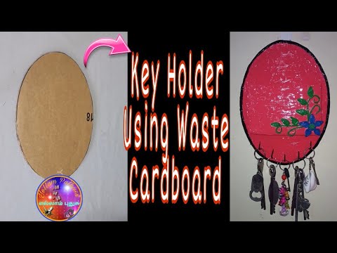 Beautiful Keystand Using Cardboard |Key Holder Idea's|Best Out of Waste ...