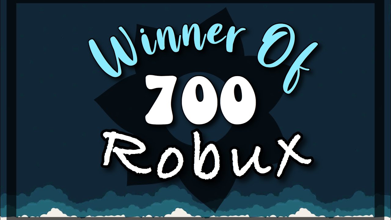 700 Robux Giveaway Winner! | hollypxnda - YouTube