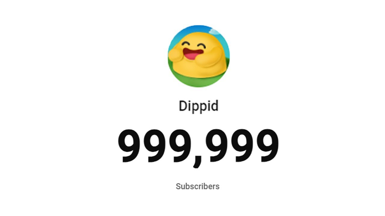 Dippid 1,000,000 Subscribers LIVE! - YouTube