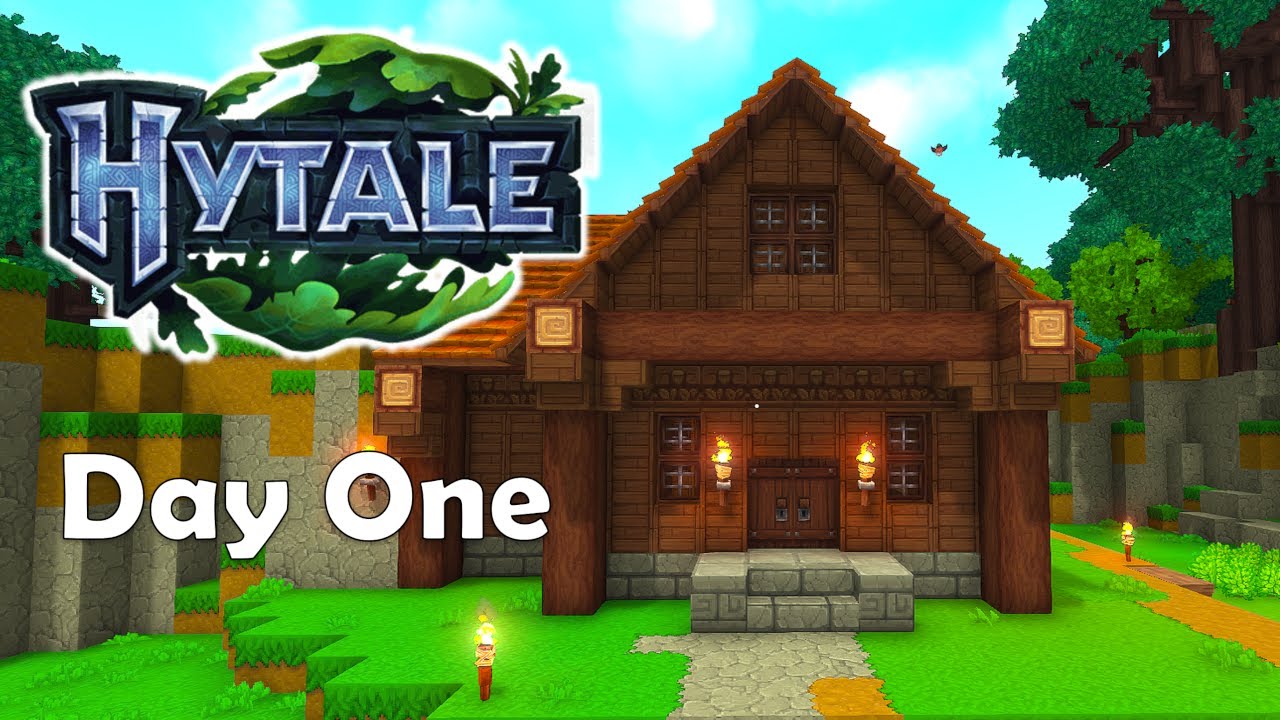 I Built A House in Hytale / Playing Hytale for the First Time - YouTube