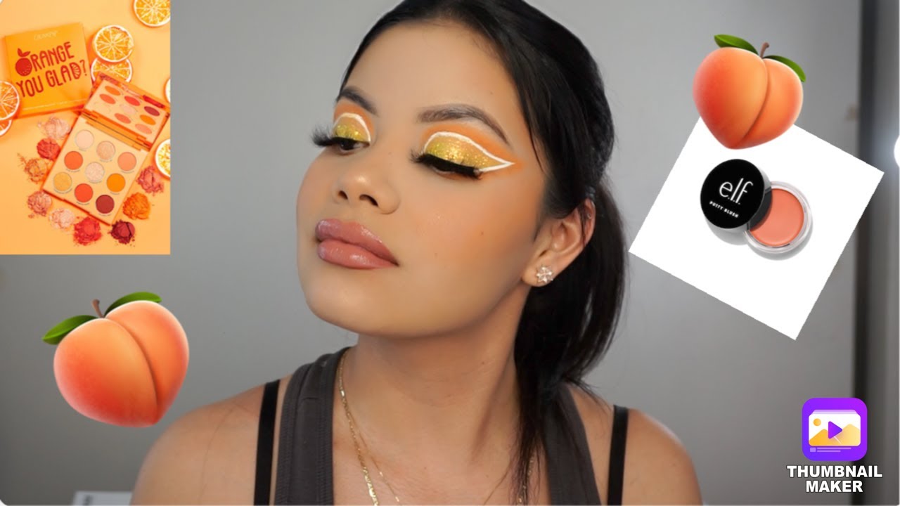 🍑PEACHY MAKEUP LOOK 🍑 - YouTube
