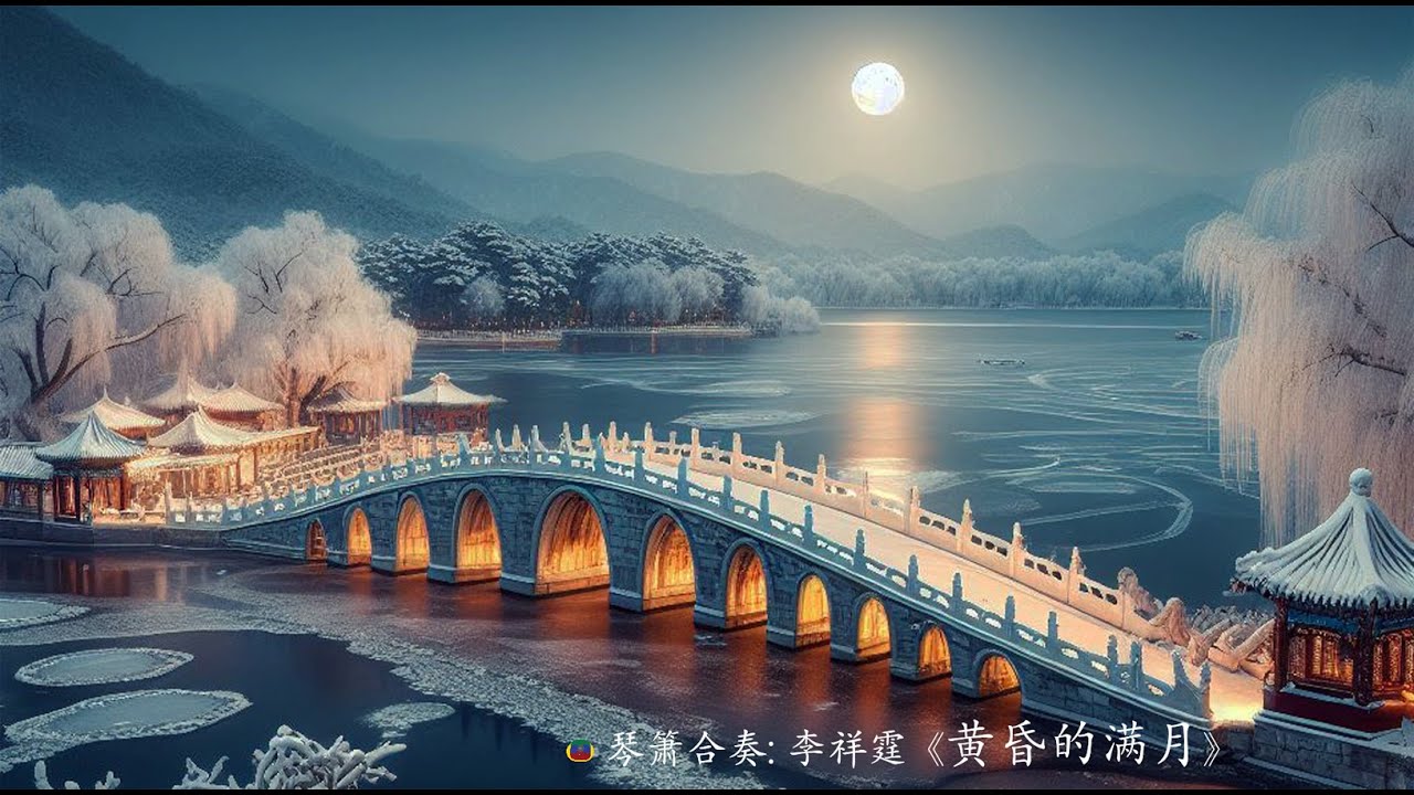 琴箫曲: 李祥霆《黄昏的满月》/ Guqin & Vertical Bamboo Flute “The Full Moon in the ...