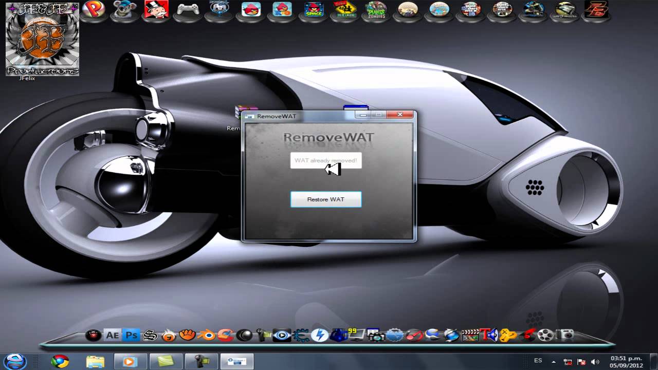 Como validar windows 7 con removewat - YouTube