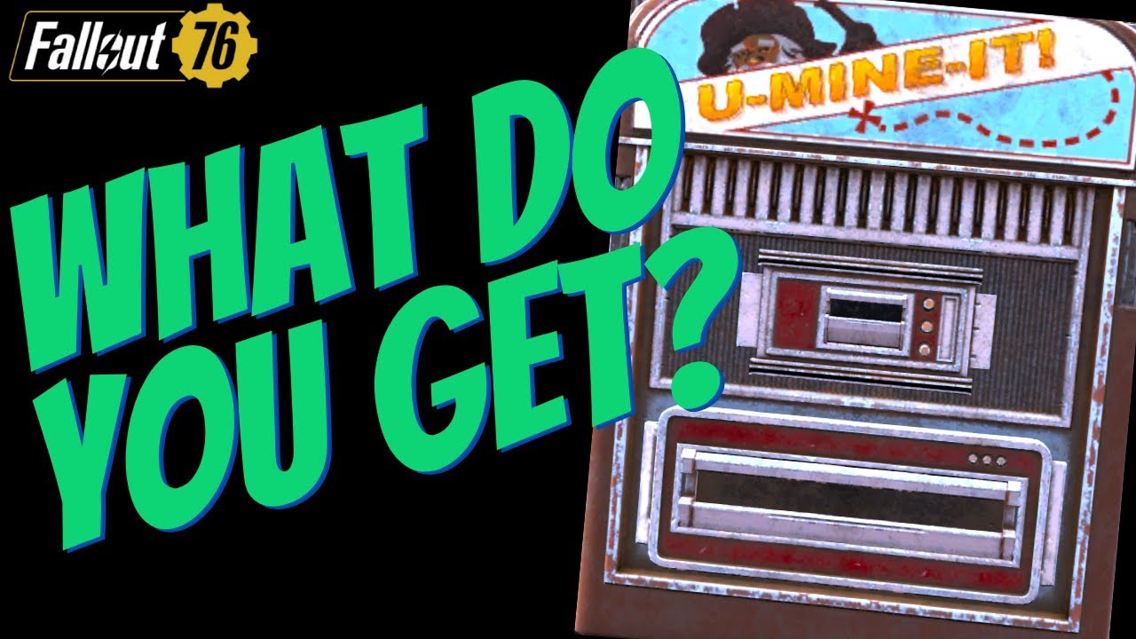 Fallout 76 - What Do You Get From U-MINE-IT! Vending Machines? - YouTube