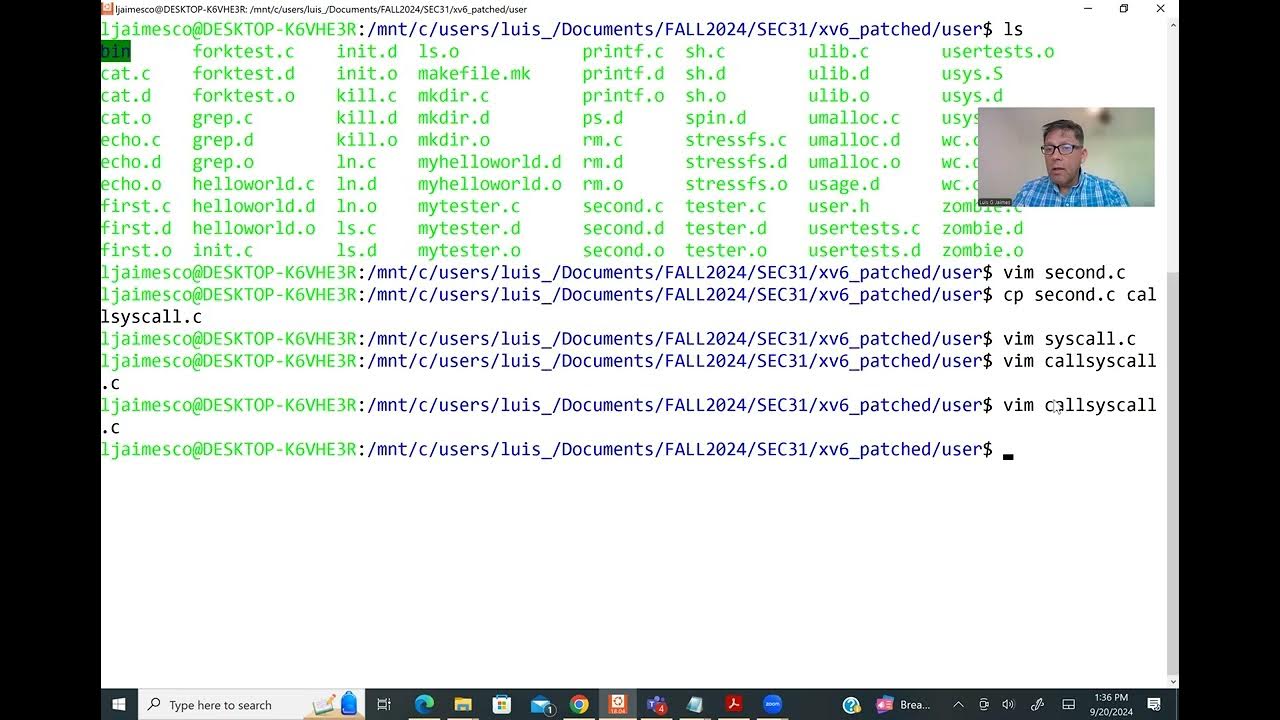 A user program that calls a System Call in XV6 - YouTube
