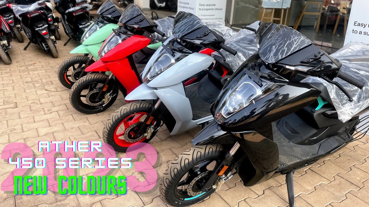 All New 2023 ATHER 450 Series - 450X & 450+ | New Colours Launched In ...