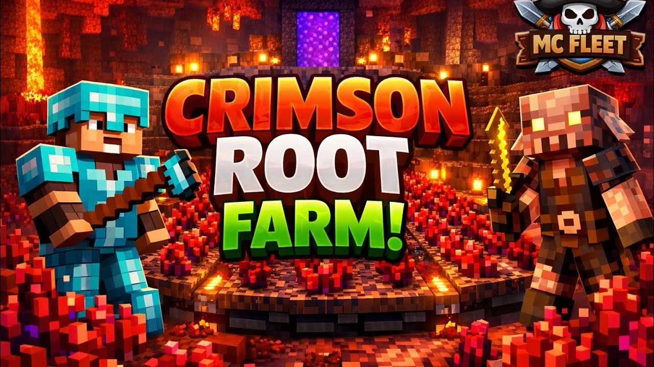 Mcfleet server Crimson root farm 1hr 1million@gamerfleet #mcfleet - YouTube