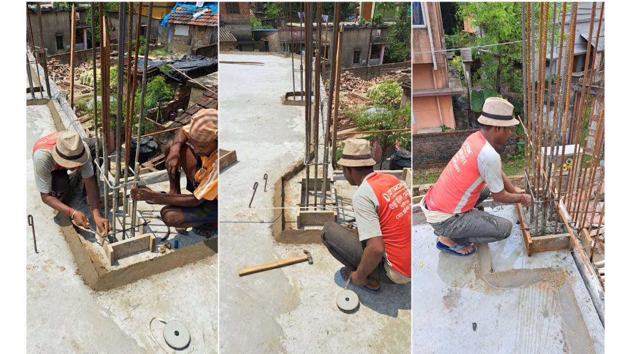 Column Starter Placing | Layout of RCC Column @krishnagsardar1994 - YouTube