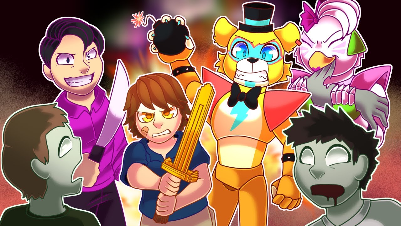 Glamrock Chica EATS ZOMBIES with Gregory, Glamrock Freddy, and Michael ...