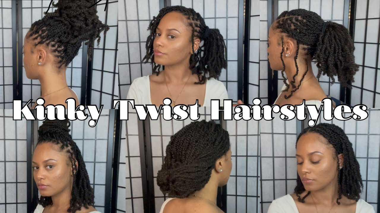 How to Style Mini Kinky Twist: 9 Hairstyles - YouTube