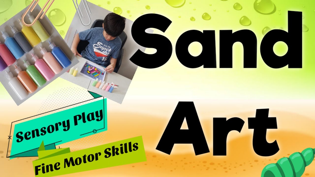 Sand Art | Sensory Play and Fine Motor Skills | Color Recognition - YouTube