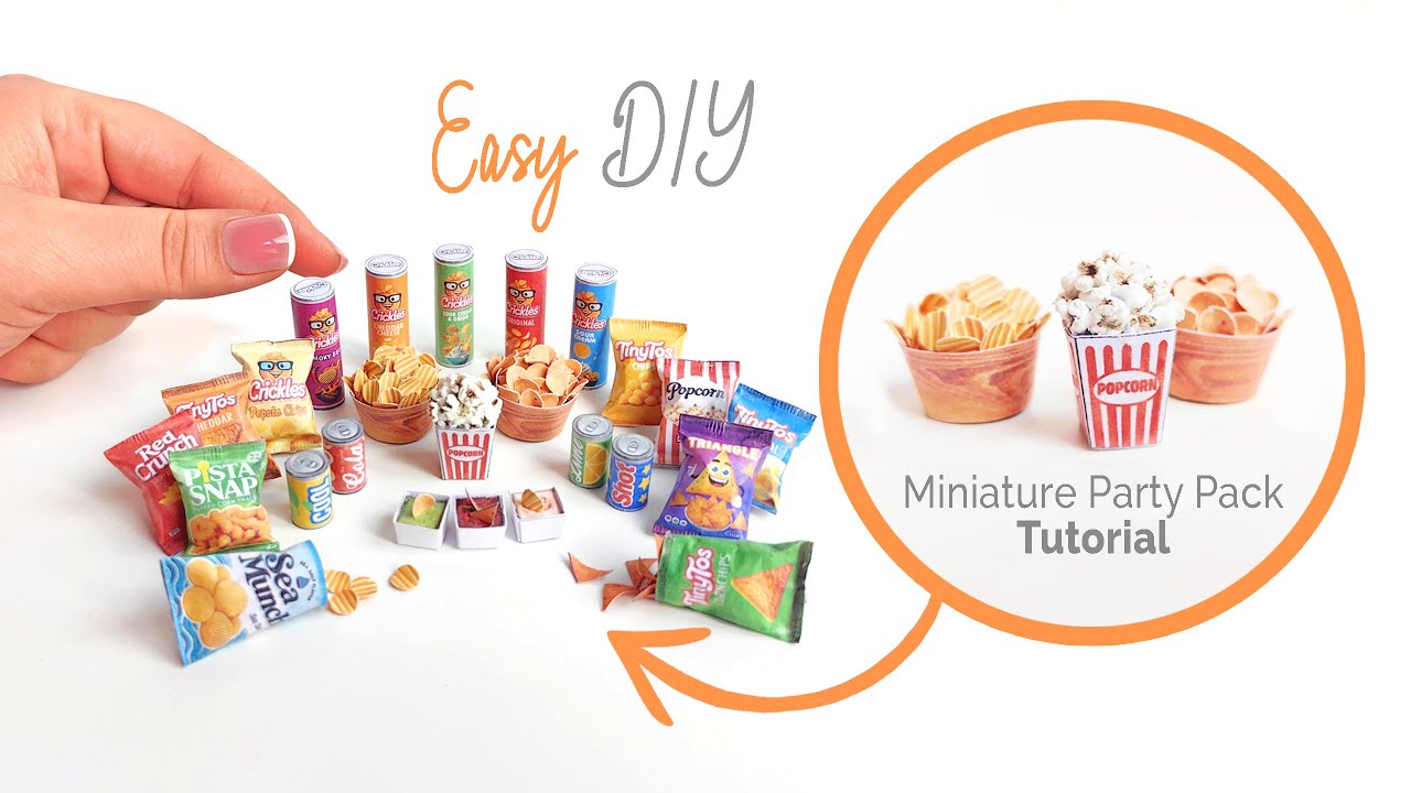 Create Your Own Miniature Dollhouse Party Pack! | Easy Printable DIY 🍿🥤 ...