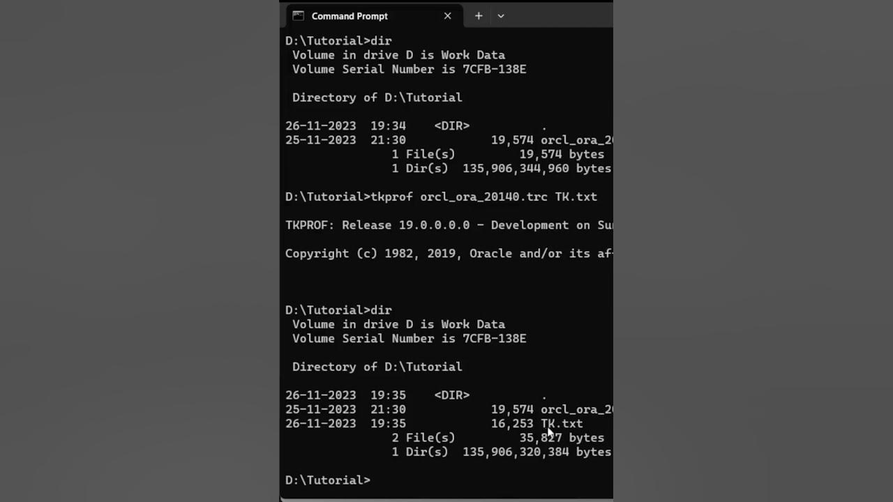 Generate TKPROF file from Trace file :: Oracle SQL PLSQL #oraclesql #oracle#trace #tkprof - YouTube