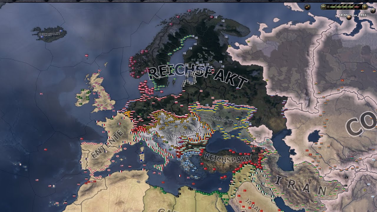 4 Way Cold War - Hoi4 Kaiserreich Timelapse - YouTube