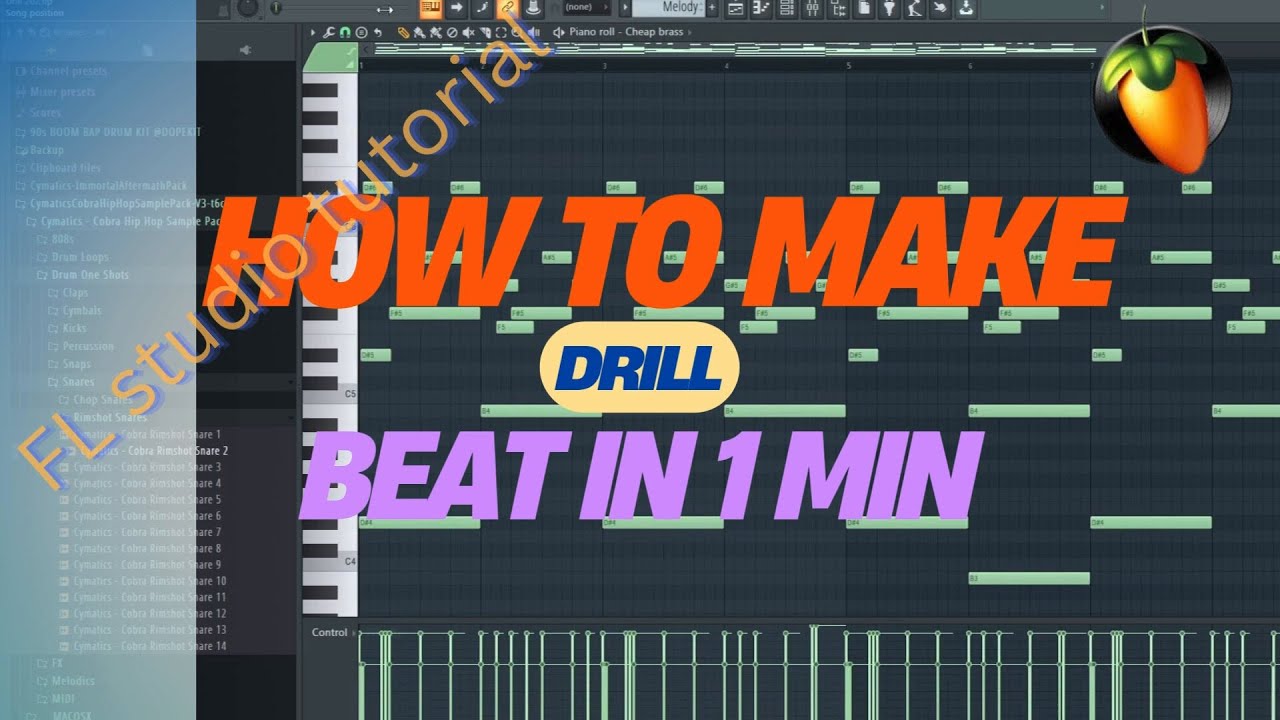 How to make drill beat under 1 min - YouTube