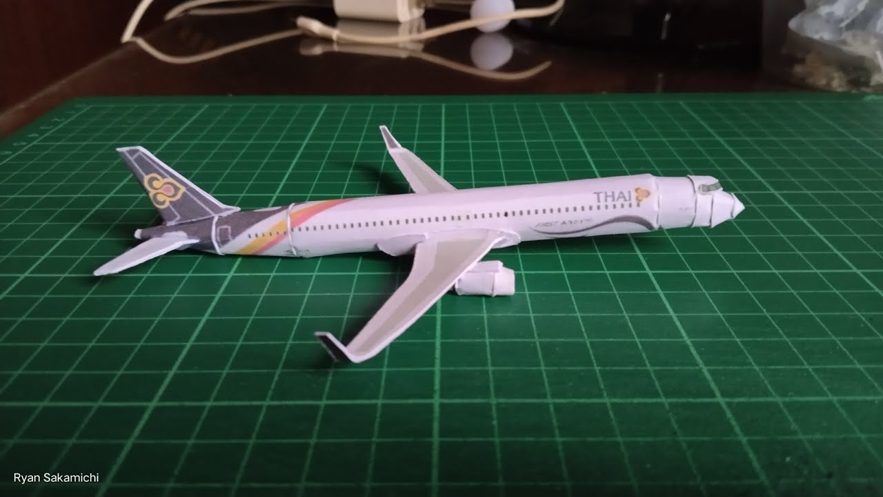 Thai Airways A321-200Neo (HS-TOA) Papercraft Model 🇹🇭 - YouTube