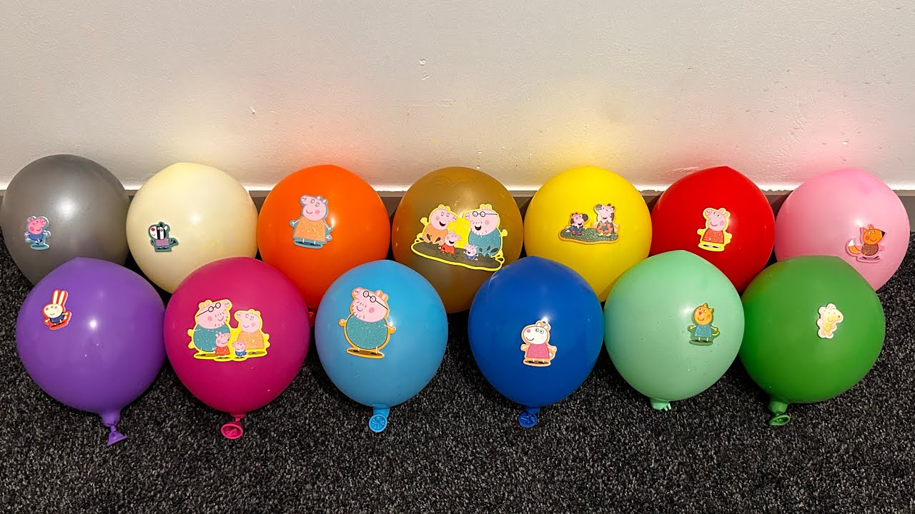 Balloons Slime!! Making Fluffy Slime With Colorful Peppa Pig Balloons ...