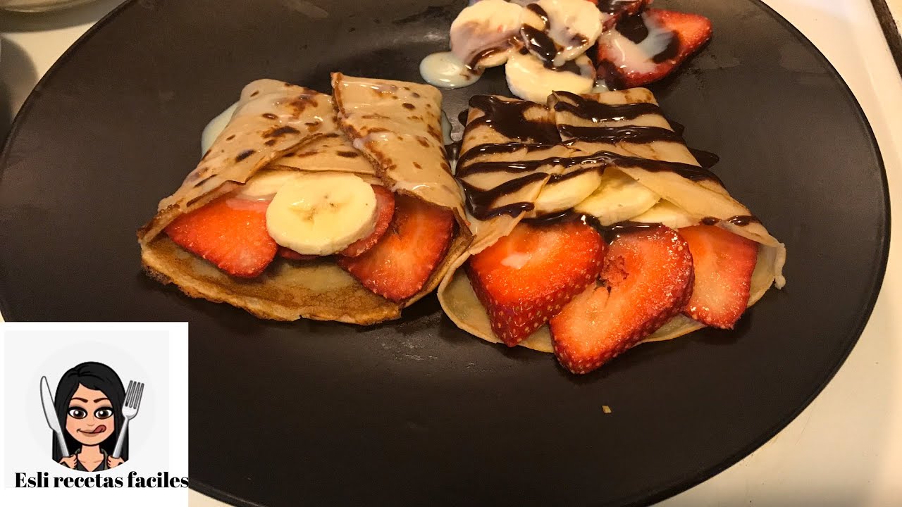 CREPAS | CREPAS RELLENAS | CREPAS CON FRUTAS #crepes - YouTube