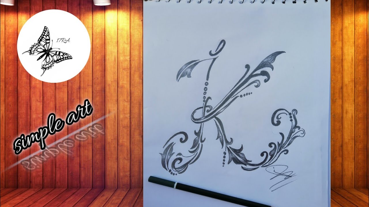 Fancy letter idea of "K" 🤴🏻||step by step|| - YouTube