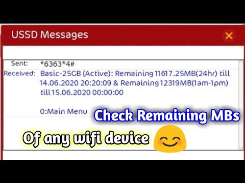 How to check remaining data of jazz 4g wifi device||how to check ...