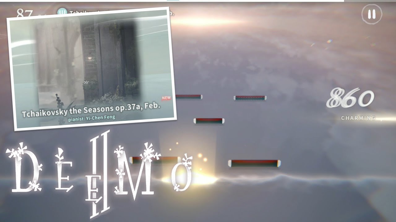 【DEEMO ll 鬥琴大賽】Tchaikovsky the Seasons op.37a,Feb.(Hard LV9)FULL COMBO ...