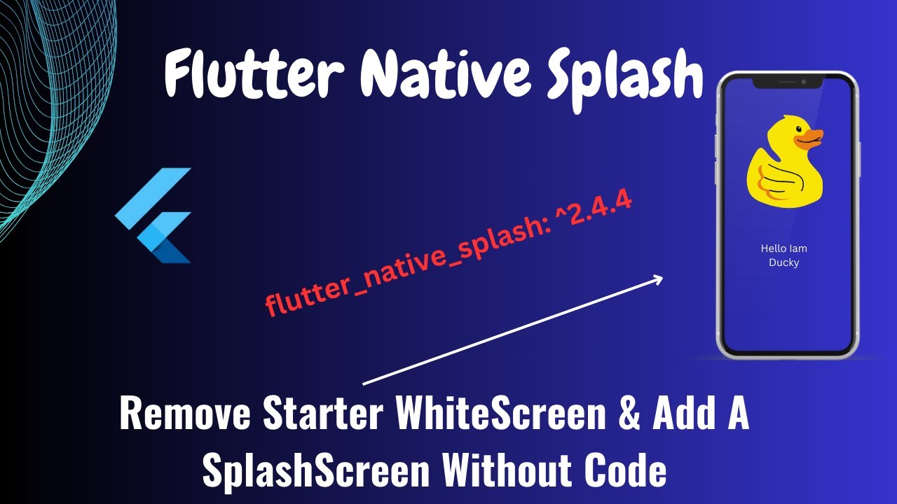 How to Add a Native Splash Screen in Flutter | Step-by-Step Guide 🚀 ...