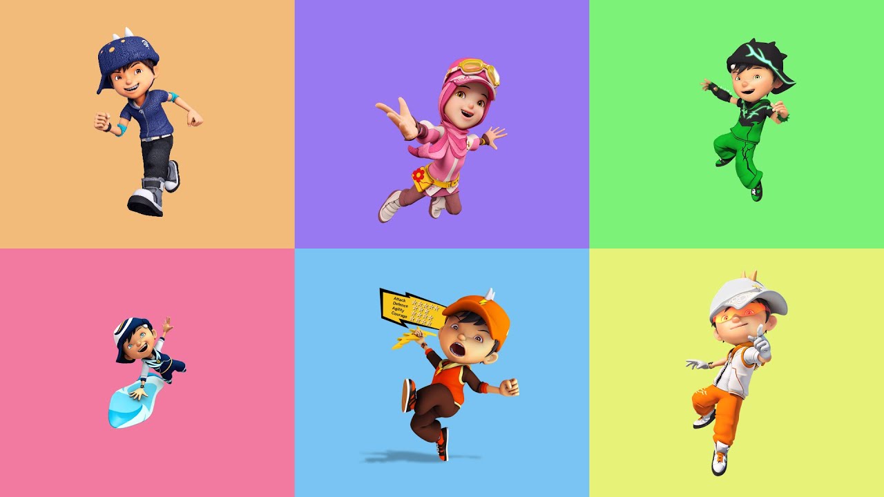 Mari Bermain Bersama Boboiboy! BoBoiBoy Wind, Yaya, BoBoiBoy Thorn ...