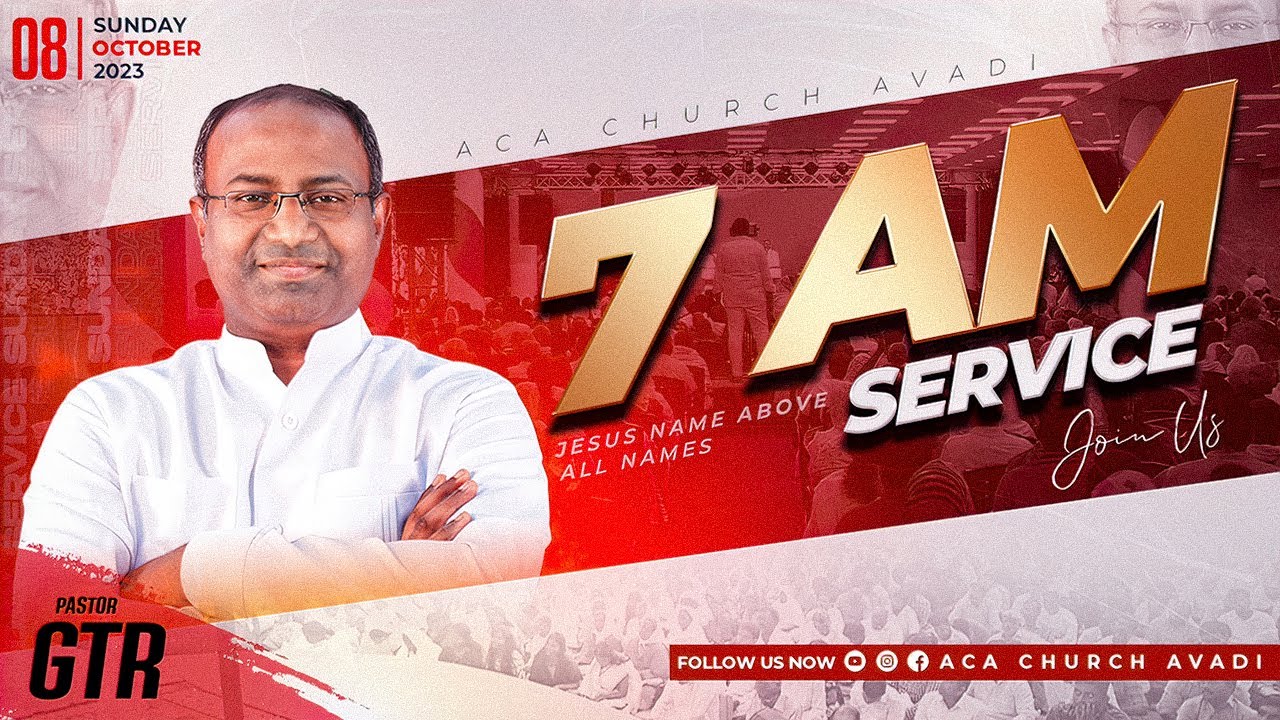 LIVE | Sunday Service - 2 (Tamil) Melpakkam | 08 October 2023 - YouTube